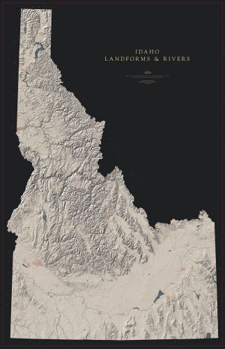 Idaho Rivers Names Map